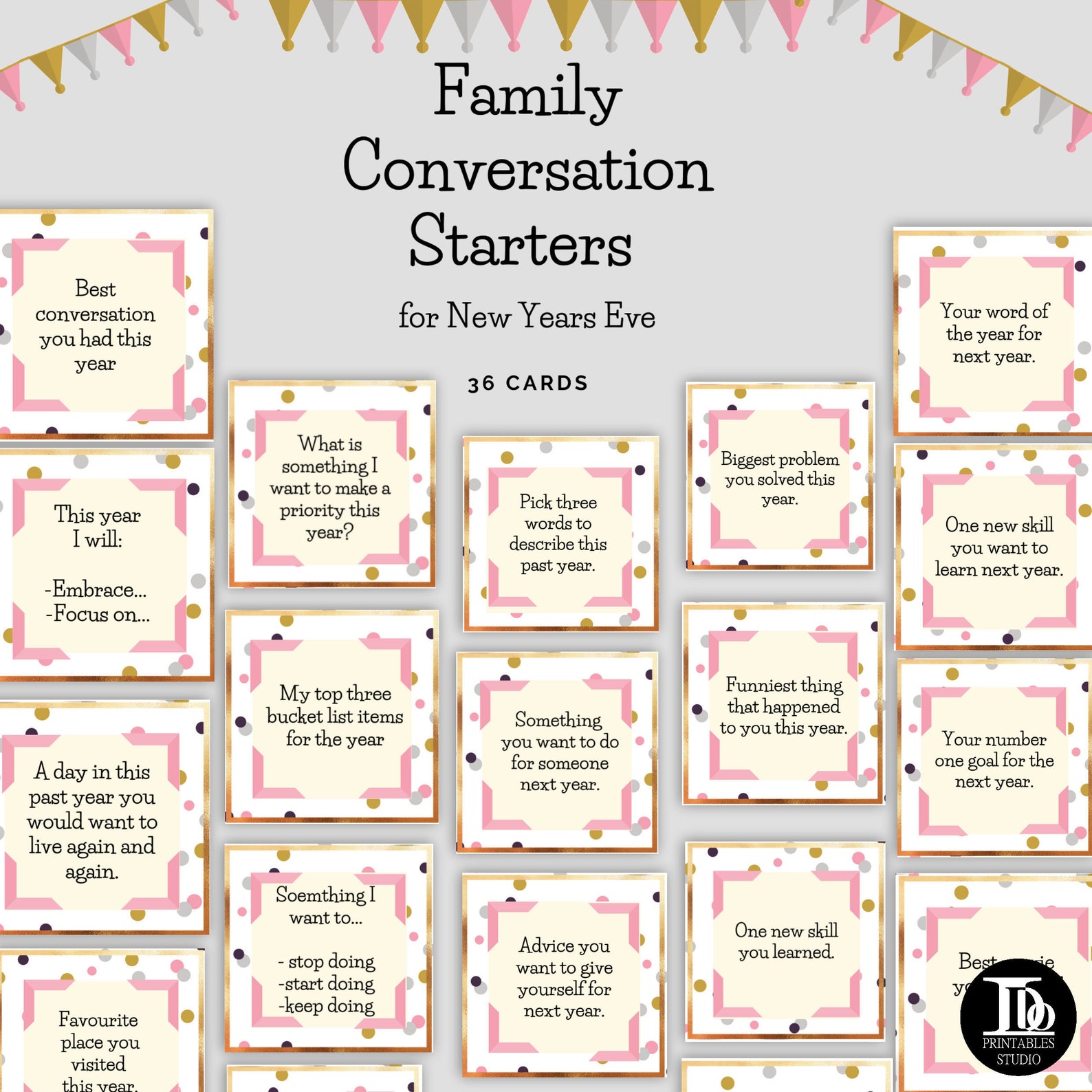 New Year Conversation Starters / New Year Printable / New Year - Etsy
