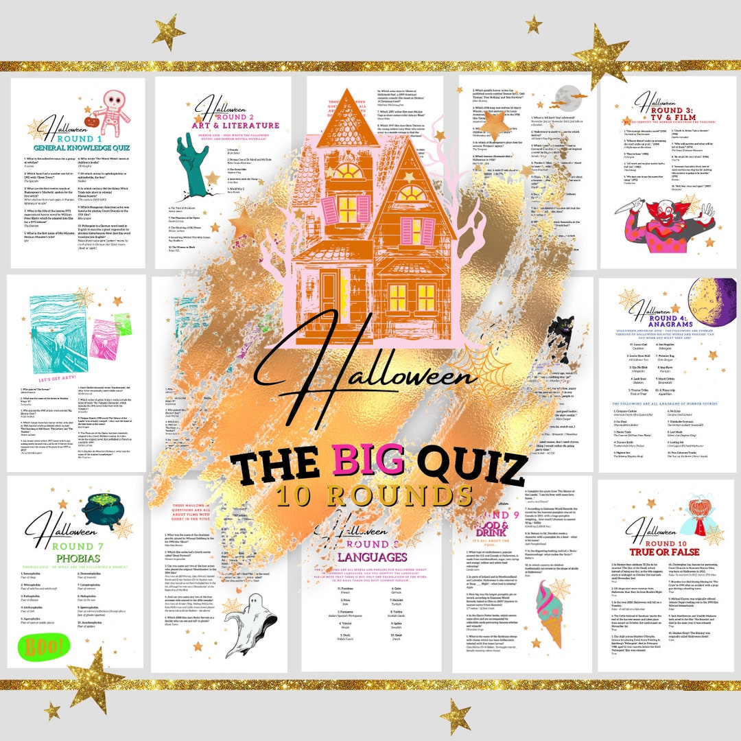 Ultimate Halloween Trivia the Big Quiz Family Games Night - Etsy