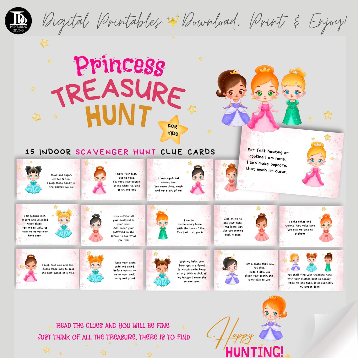 Princess Birthday Treasure Hunt | Kid's Present Hunt | Princess Themed ...