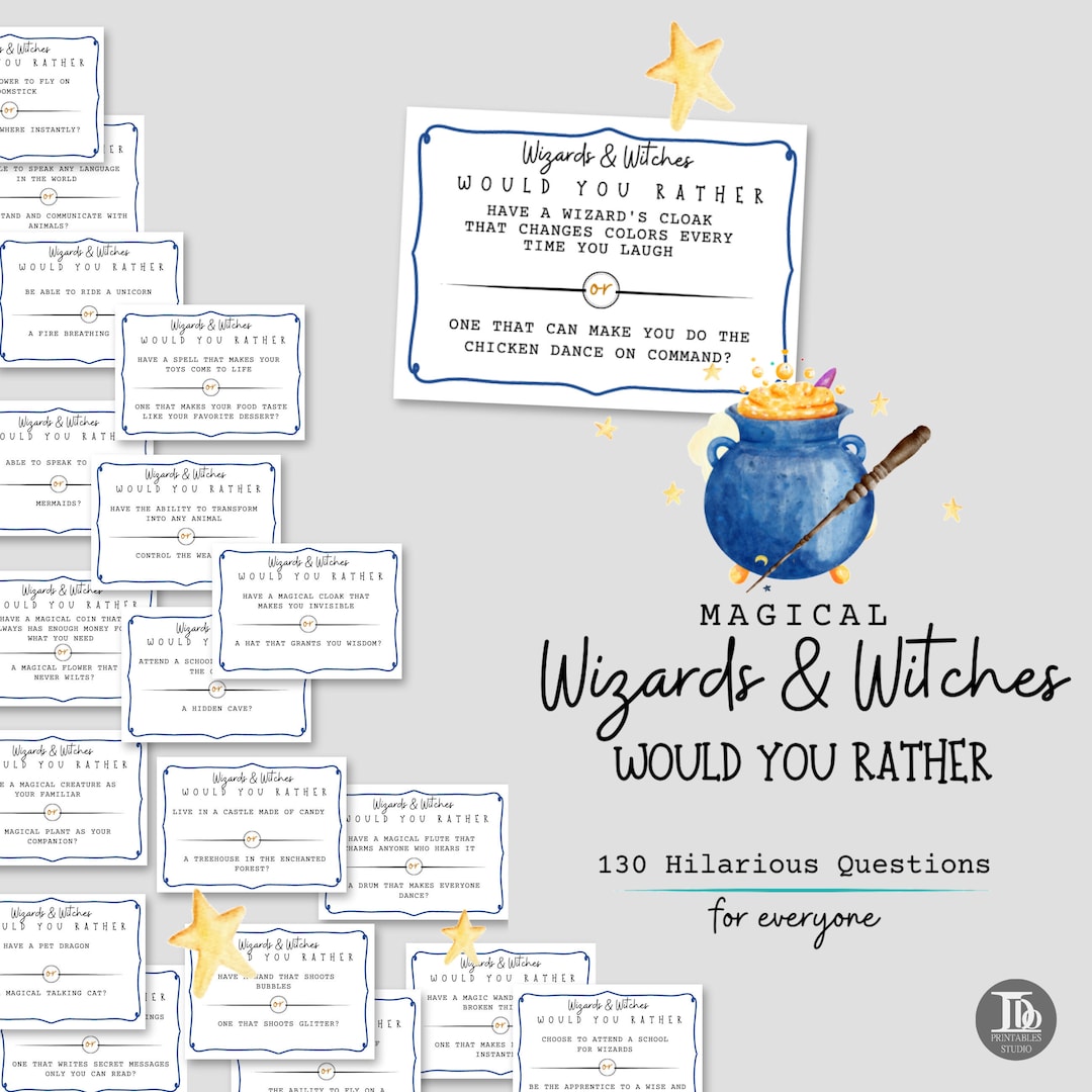Wizards and Witches Party Icebreakers | Halloween Party Would You ...