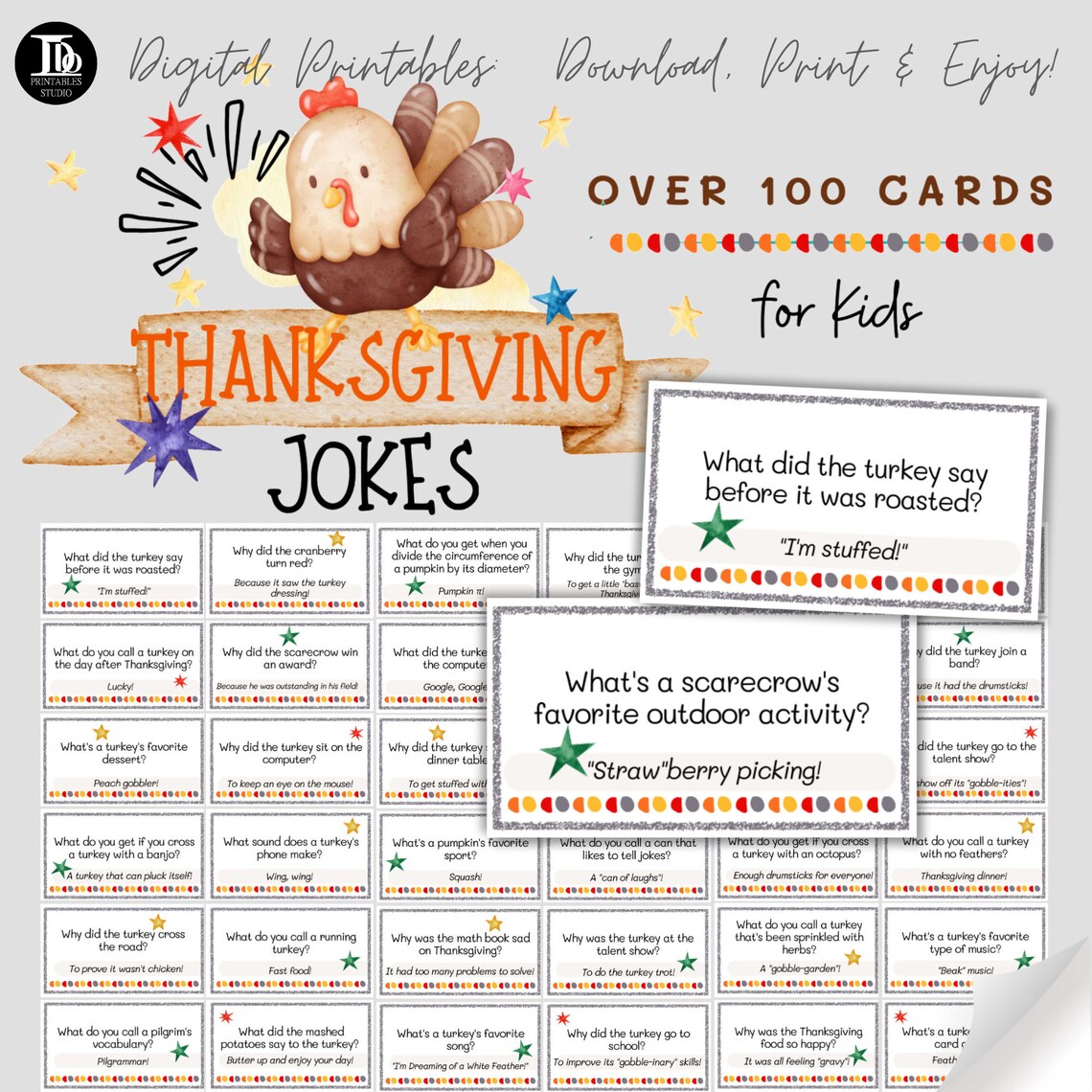 Thanksgiving Jokes for Kids | Printable Thanksgiving Dinner Table ...