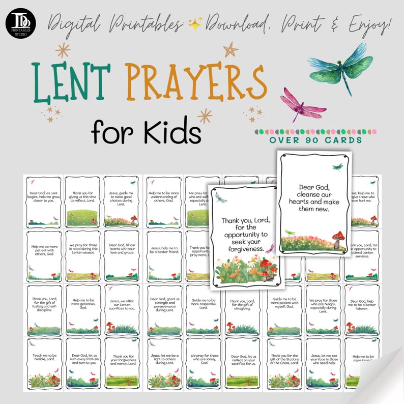 Lent Prayer Cards for Kids | Season of Lent Learning and Thankful ... Lent Prayer Cards for Kids | Season of Lent Learning and Thankful ...
