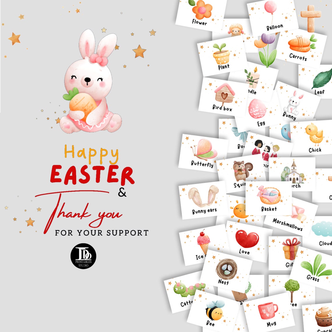 Easter Charades Game for Kids Toddler Games Preschool Card Game ...