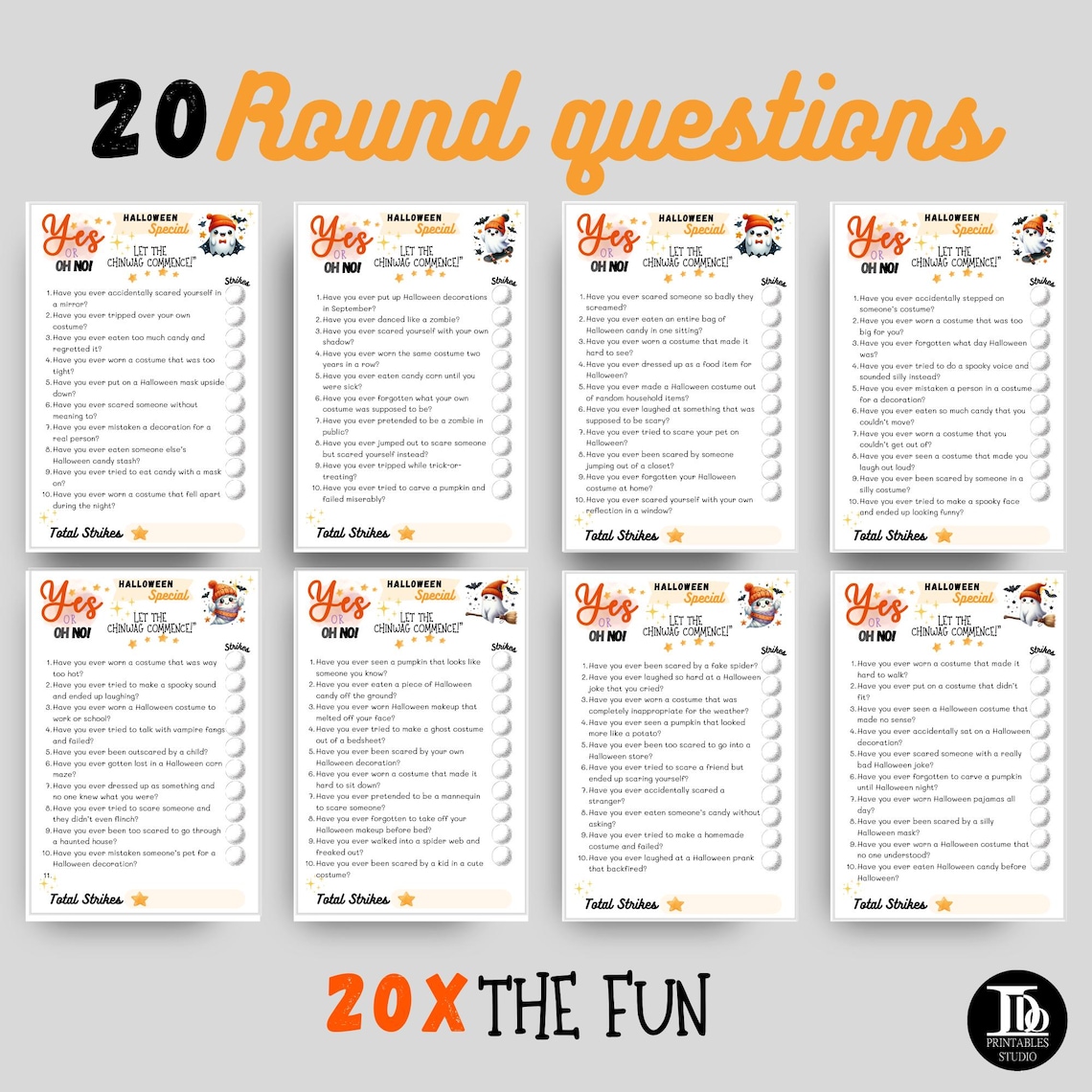 Printable Halloween Conversation Starters Game | Halloween Party Game ...