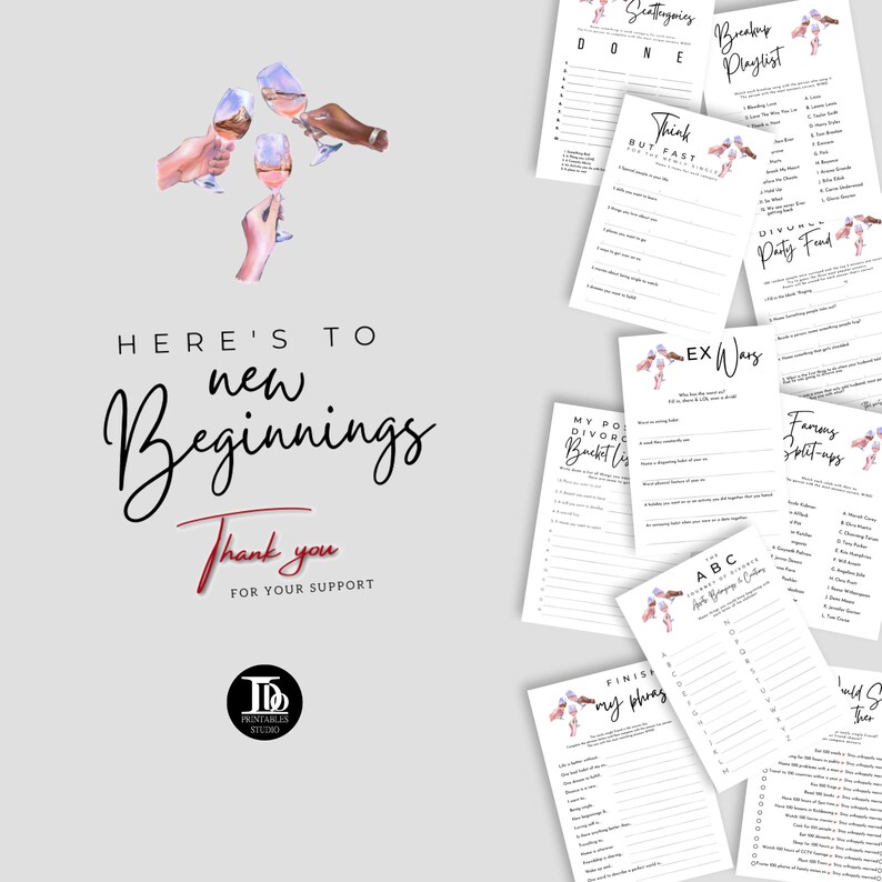 Breakup Party Celebration Games Bundle Divorce Party Games - Etsy