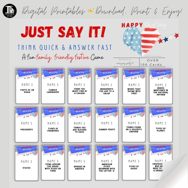 Patriotic Game - Etsy