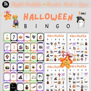 Halloween Bingo for Kids | Group Games for Children | Family Indoor ...