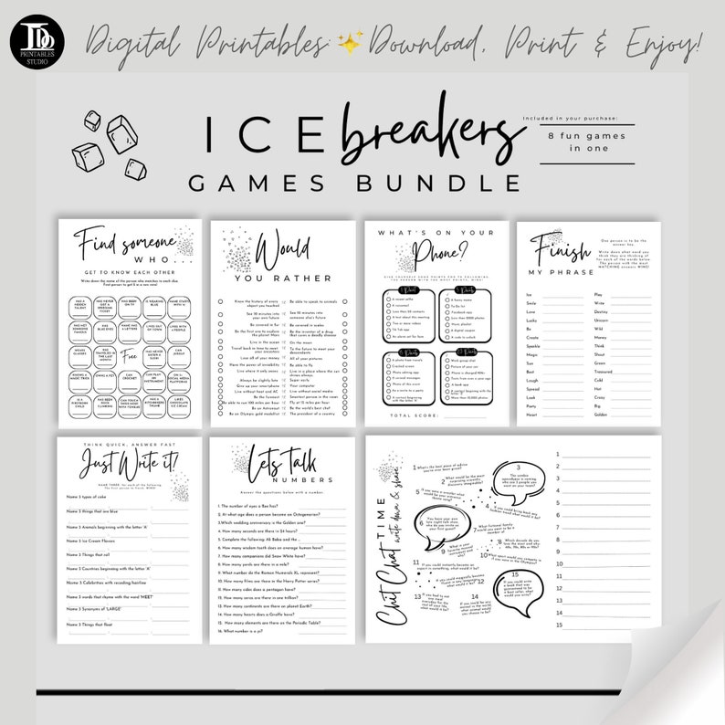 Icebreaker Games | Icebreaker Activities | Dinner Party Games | Church ...