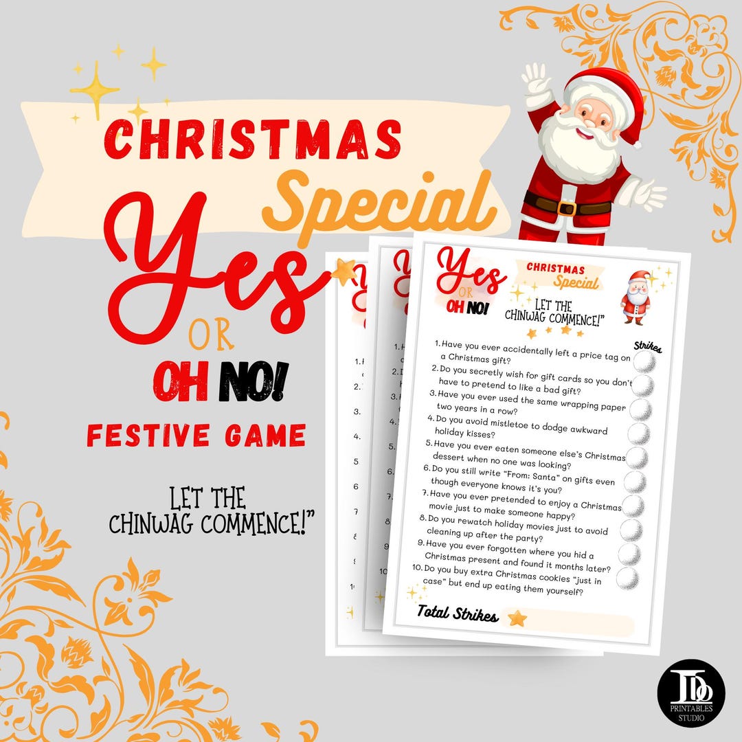 Printable Christmas Conversation Starters Game | Christmas Party Game ...