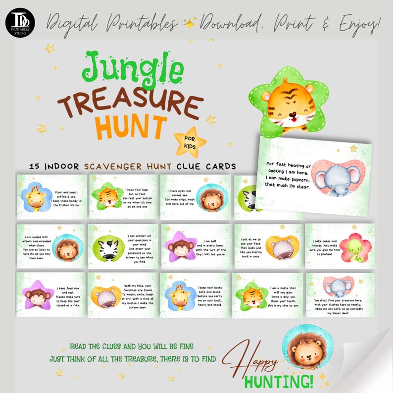 Jungle Treasure Hunt for Kids | Jungle Themed Birthday Present Hunt | B ...