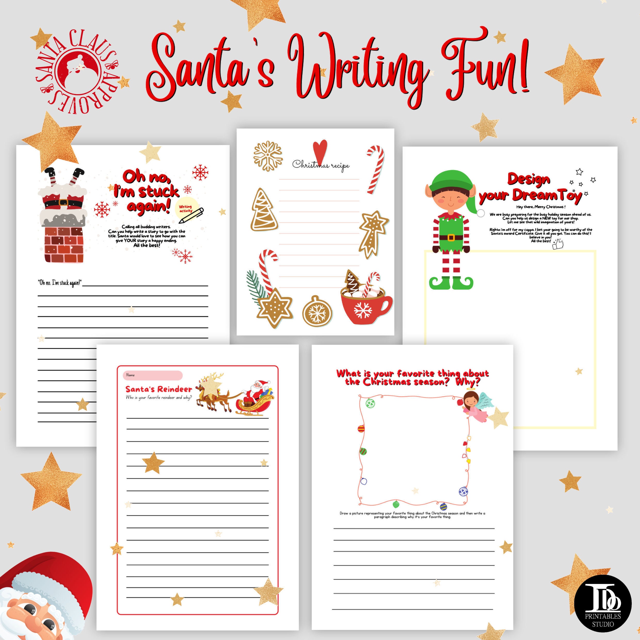Santa's Activity Bundle Printable Christmas Activity Bundle for Kids ...