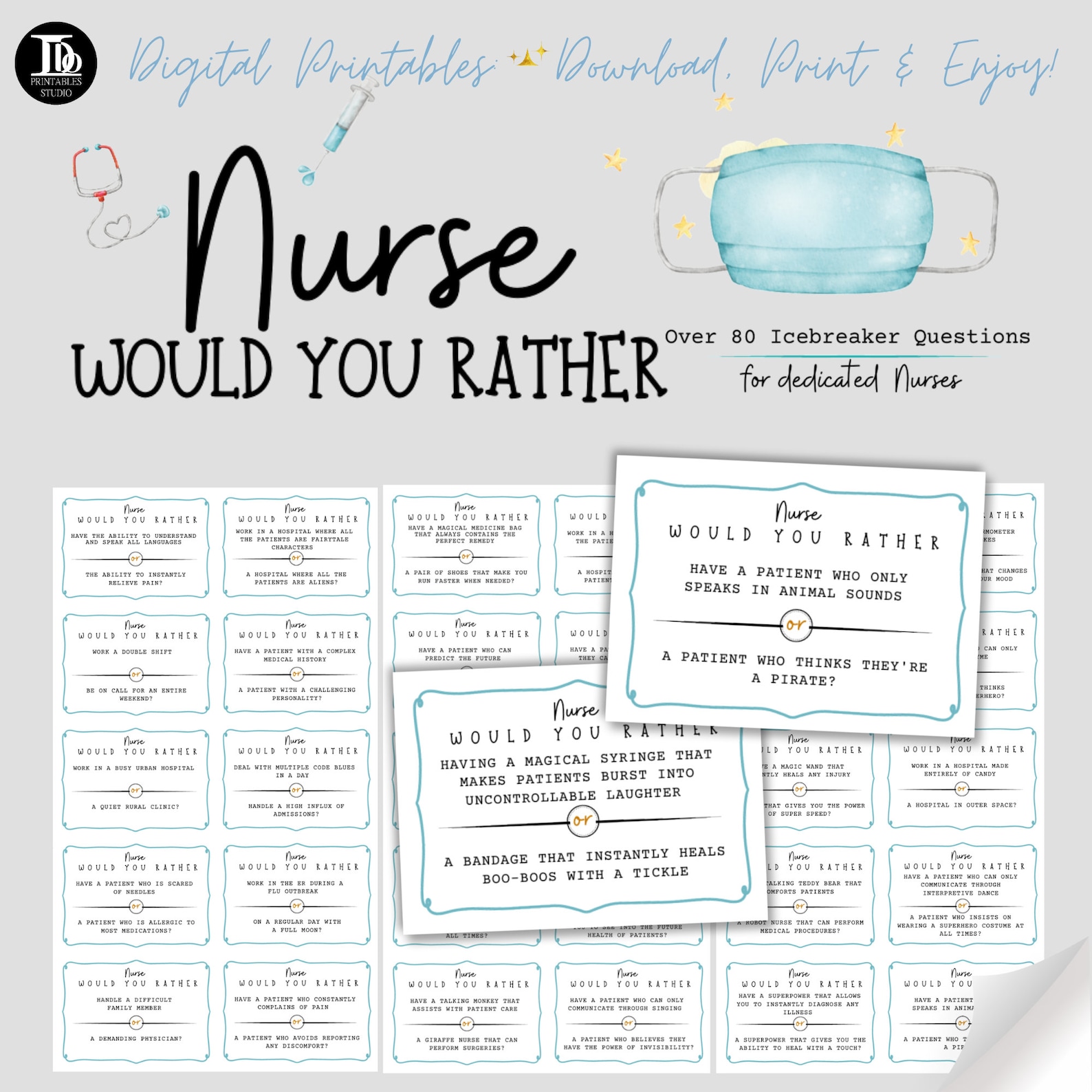 Nurse Would You Rather Party Icebreakers | Nurse Party Funny ...