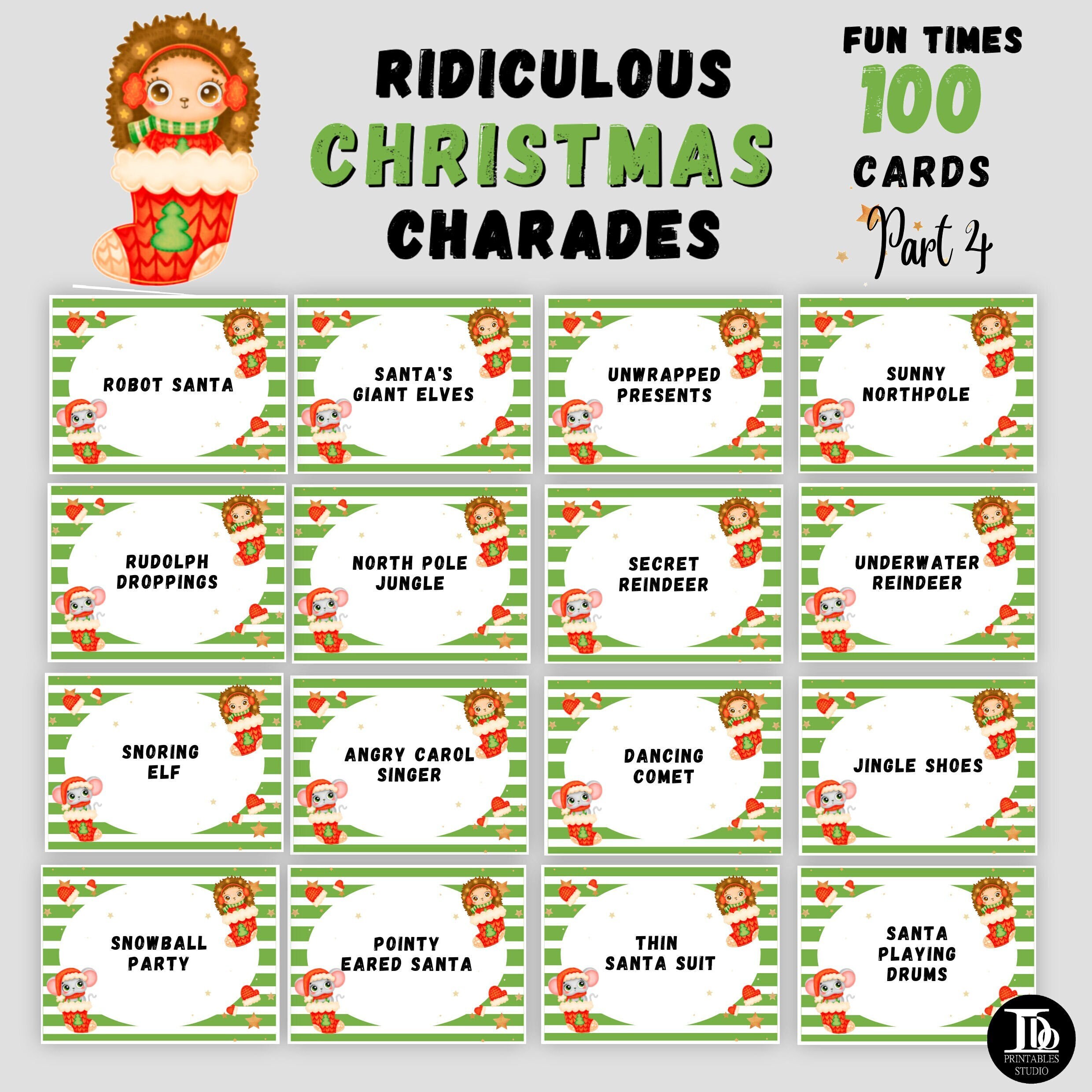 Funny Christmas Party Charades Game Family Fun Games Night - Etsy UK