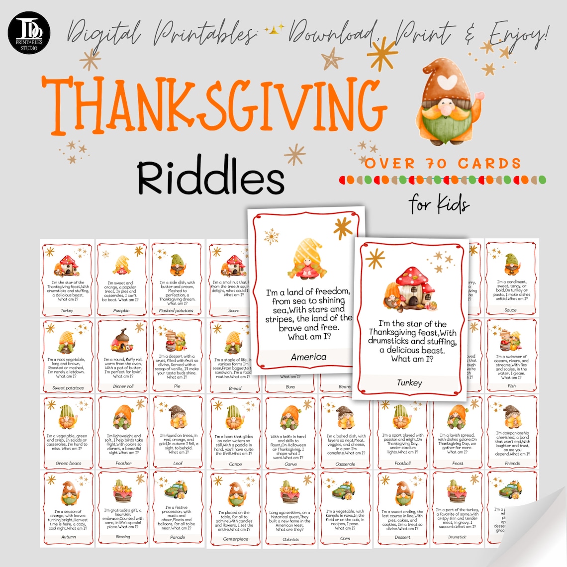 Thanksgiving Dinner Table Riddles for Kids | Family Friendly ...