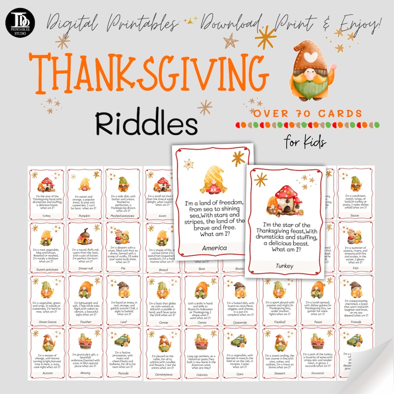 Thanksgiving Dinner Table Riddles for Kids | Family Friendly ...