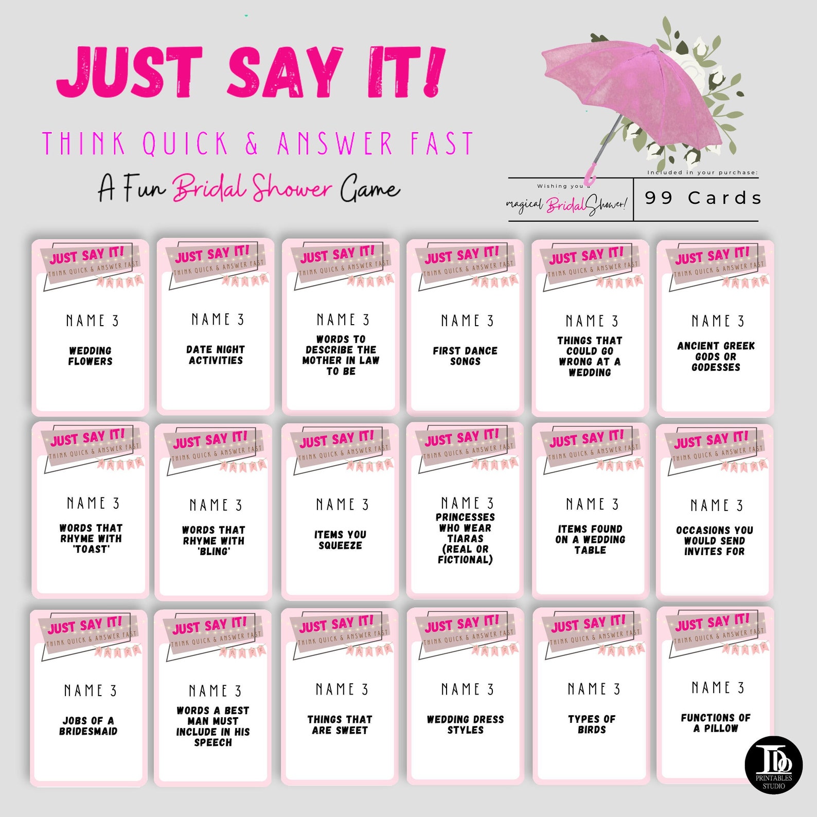 Bridal Shower Party Game Cards Printable Group Game Funny - Etsy UK