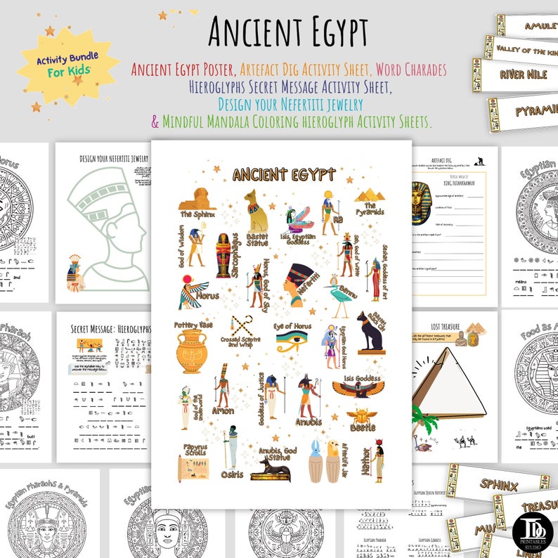 Mega Ancient Egypt Activity Pack for Kids Activity - Etsy