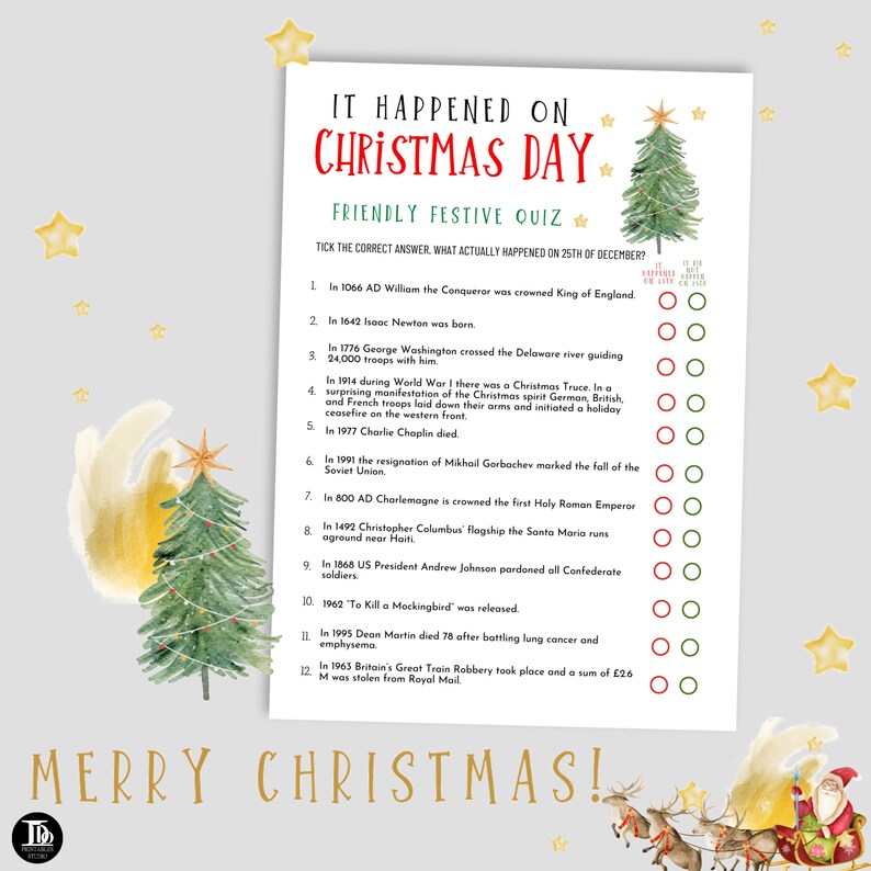 Christmas Quiz Bundle | It Happened on Christmas | Christmas Story ...