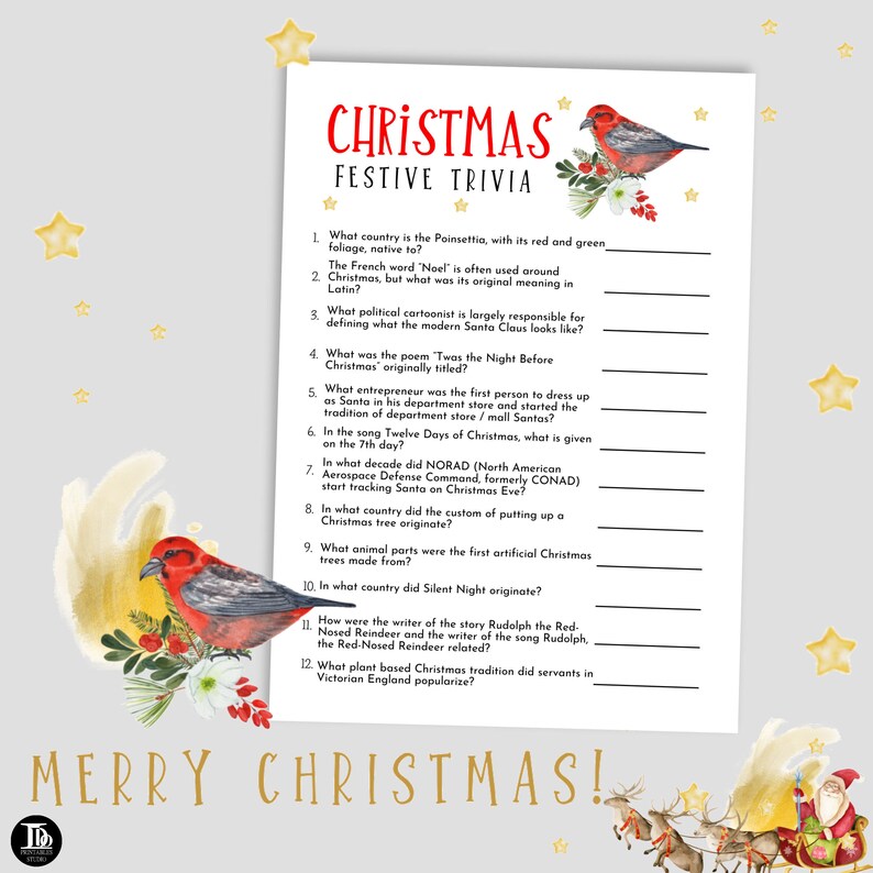 Christmas Quiz Bundle It Happened on Christmas Christmas - Etsy