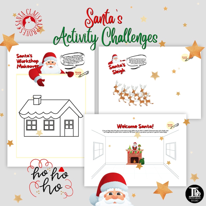 Santa's Activity Bundle Printable Christmas Activity - Etsy