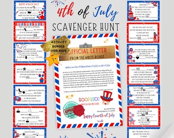 4th of July Scavenger Hunt With Cards to Hide Indoor - Etsy