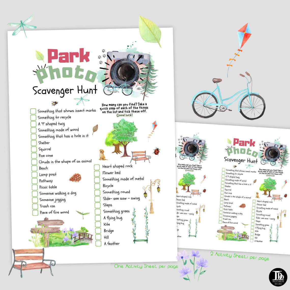 Park Photo Scavenger Hunt for Kids Park Treasure Hunt Park - Etsy