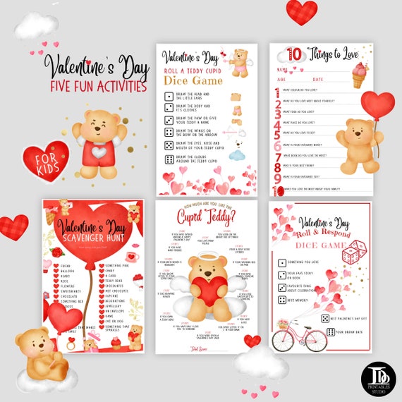 Hojas De Trabajo Imprimibles De San Valentín Día De San Valentín En