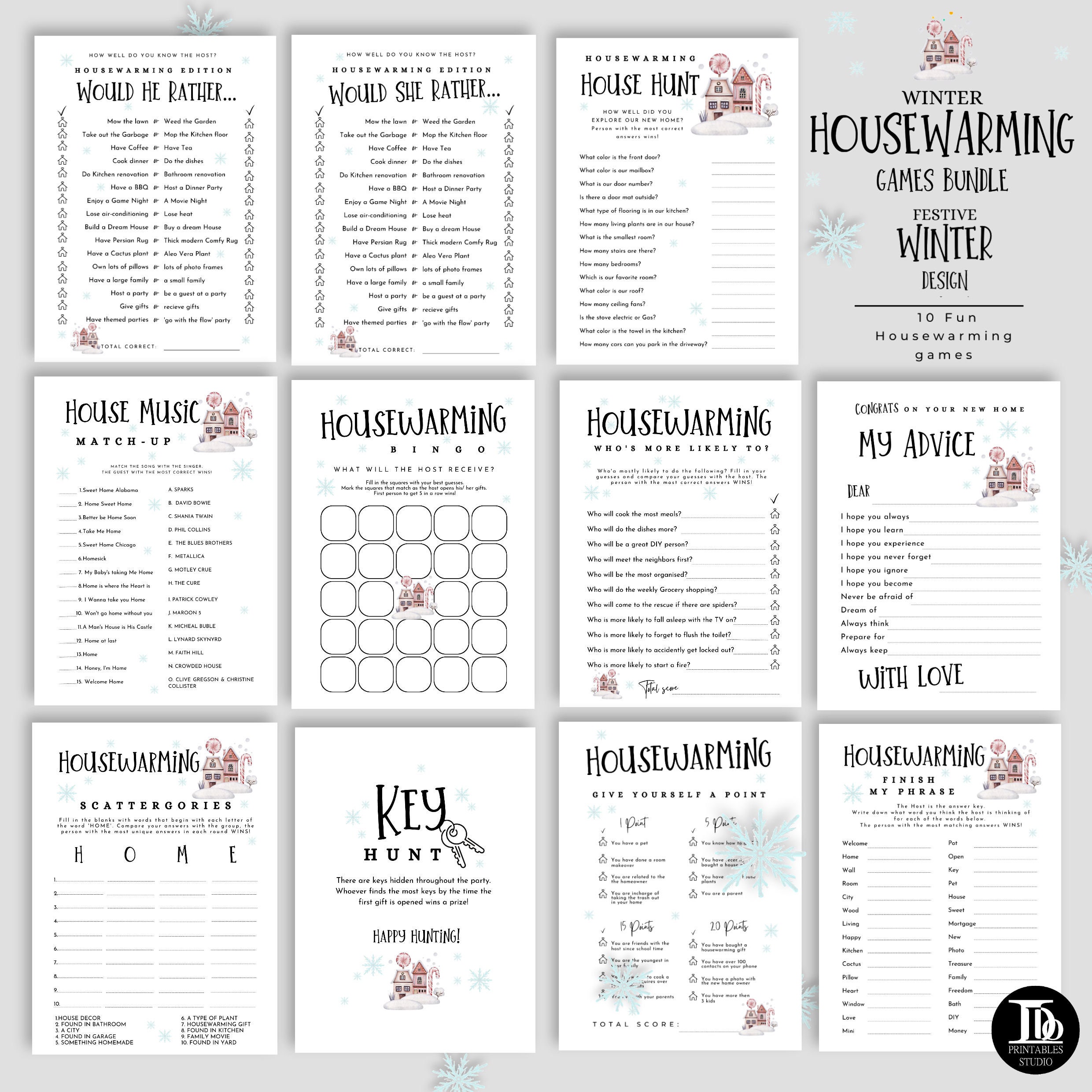 Festive Housewarming Party Games Bundle | New House Actvities ...