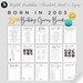 Born in 2003 21st Birthday Party Games Bundle for Him Printables ...