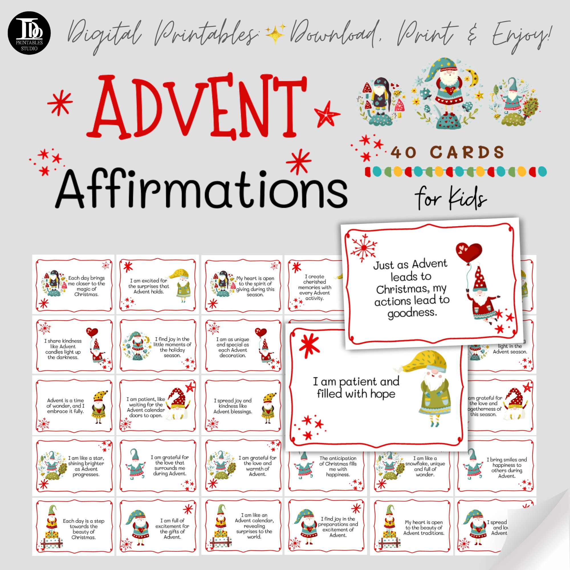 Advent Affirmations for Kids | Christmas Countdown Advent Calendar ...