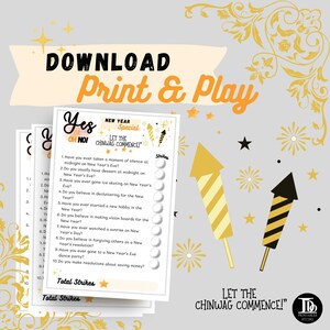 Printable New Year Conversation Starters Game | New Year's Eve Party ...