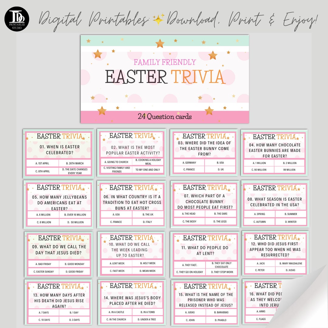 Easter Quiz / Easter Trivia / Family Friendly Easter Game / Kids and ...