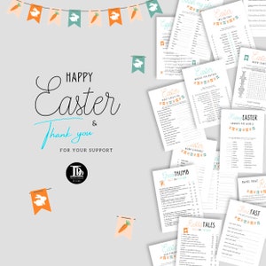 Printable Easter Games Bundle | Family Easter Games | Easter Party ...