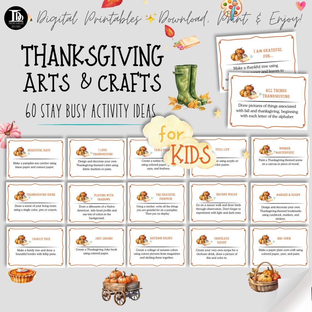 Thanksgiving Arts and Crafts Activity Ideas for Kids | Printable ...