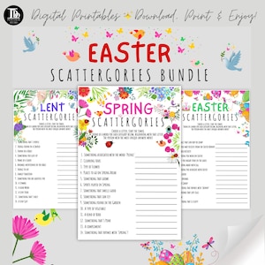 Easter Family Scattergories Bundle | Lent Scattergories | Spring ...