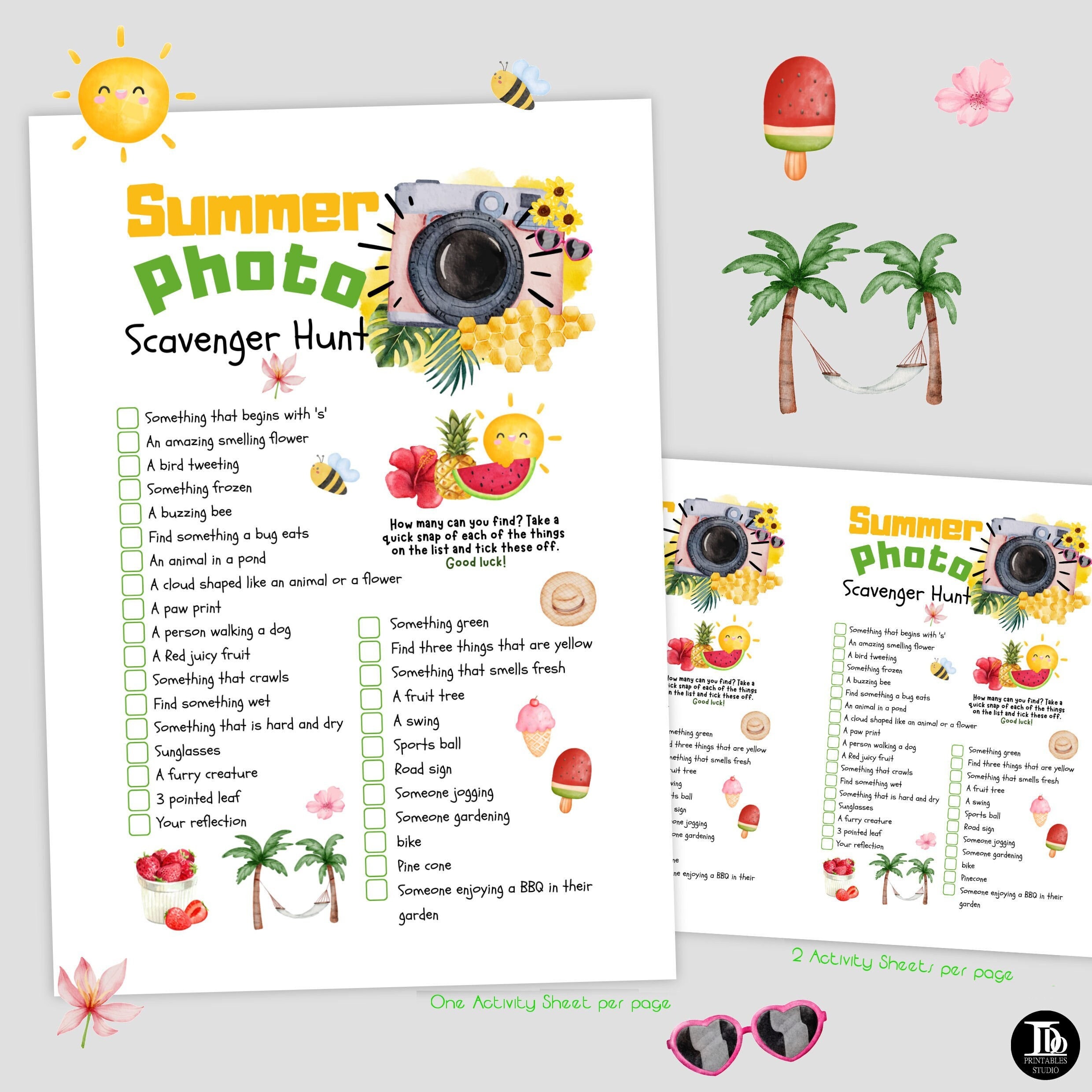 Summer Photo Scavenger Hunt for Kids Summer Treasure Hunt - Etsy UK
