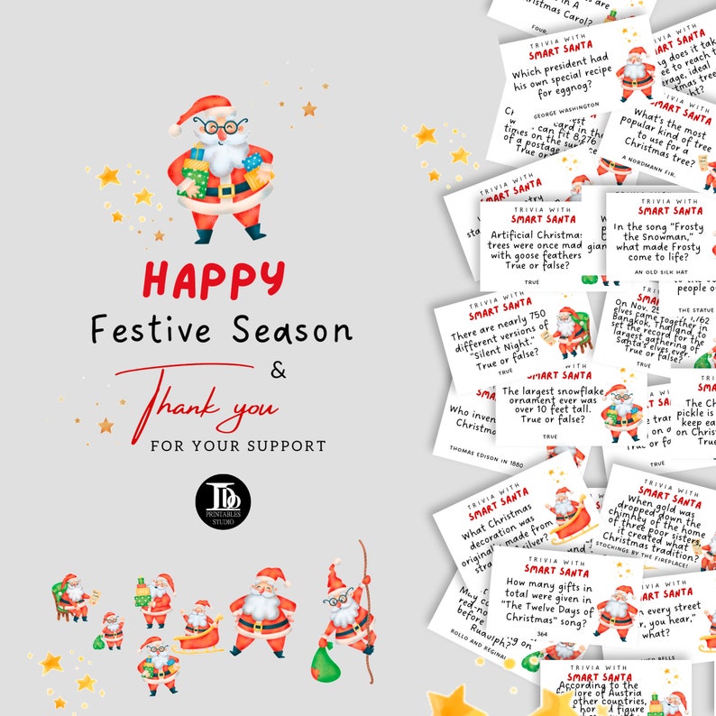 100 Trivia With Smart Santa Cards | Family Friendly Quiz Night ...