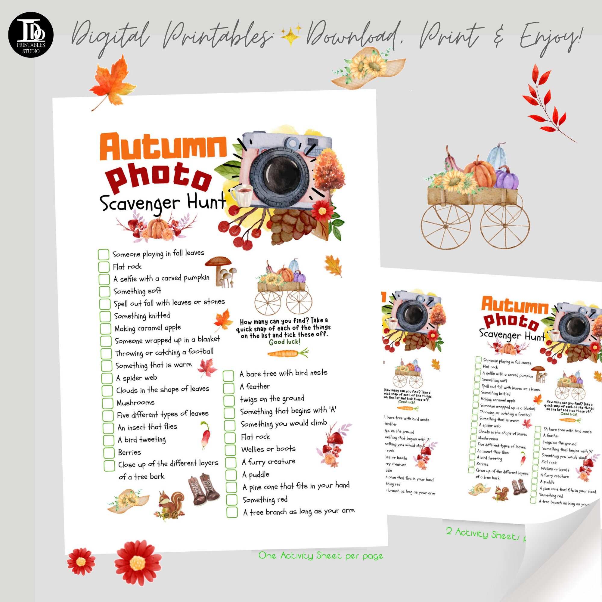 Autumn Scavenger Hunt for Kids | Fall Games | Fall Treasure Hunt| Fall ...