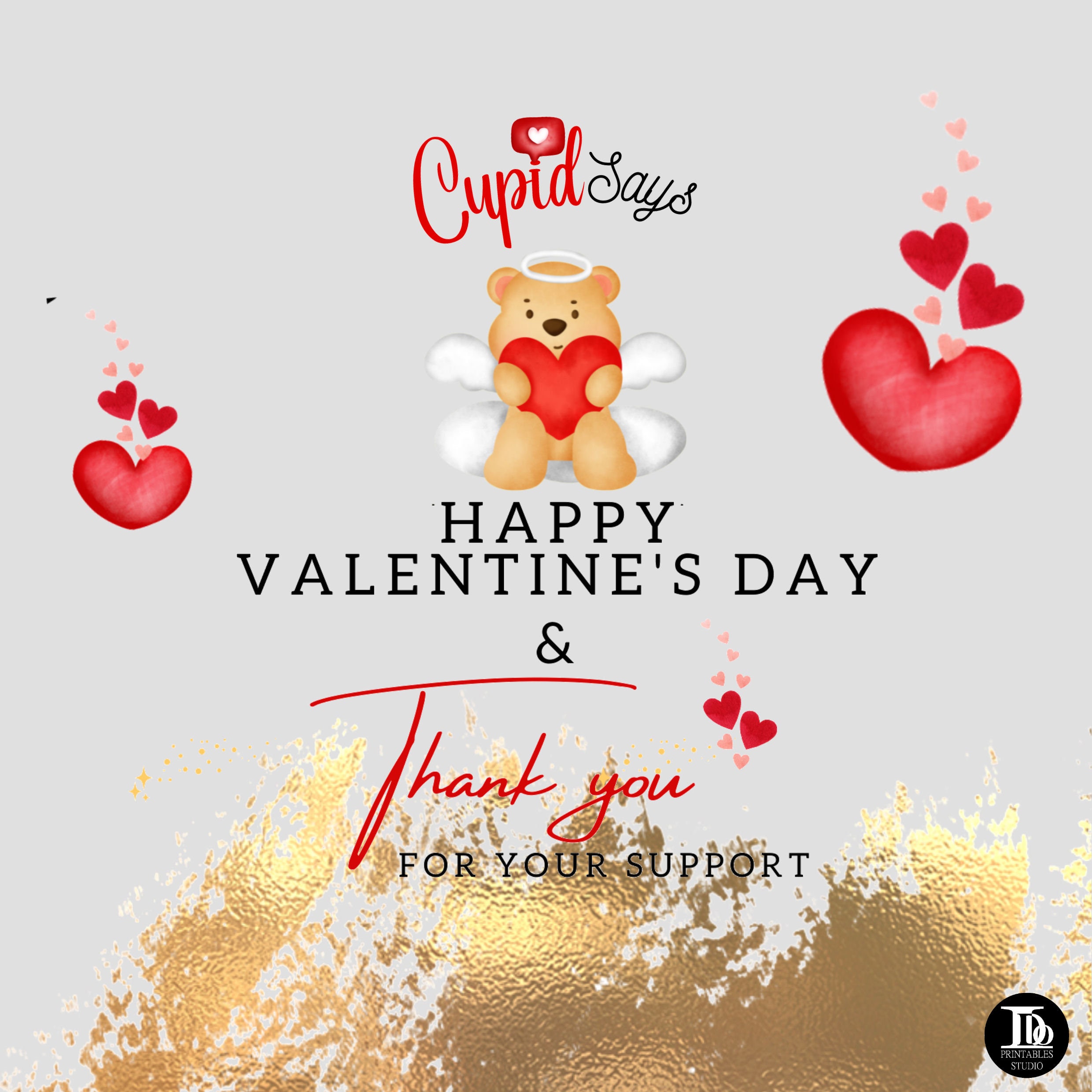 Valentine's Day Kids Party Activity Cards Cupid Says Game Simon Says ...