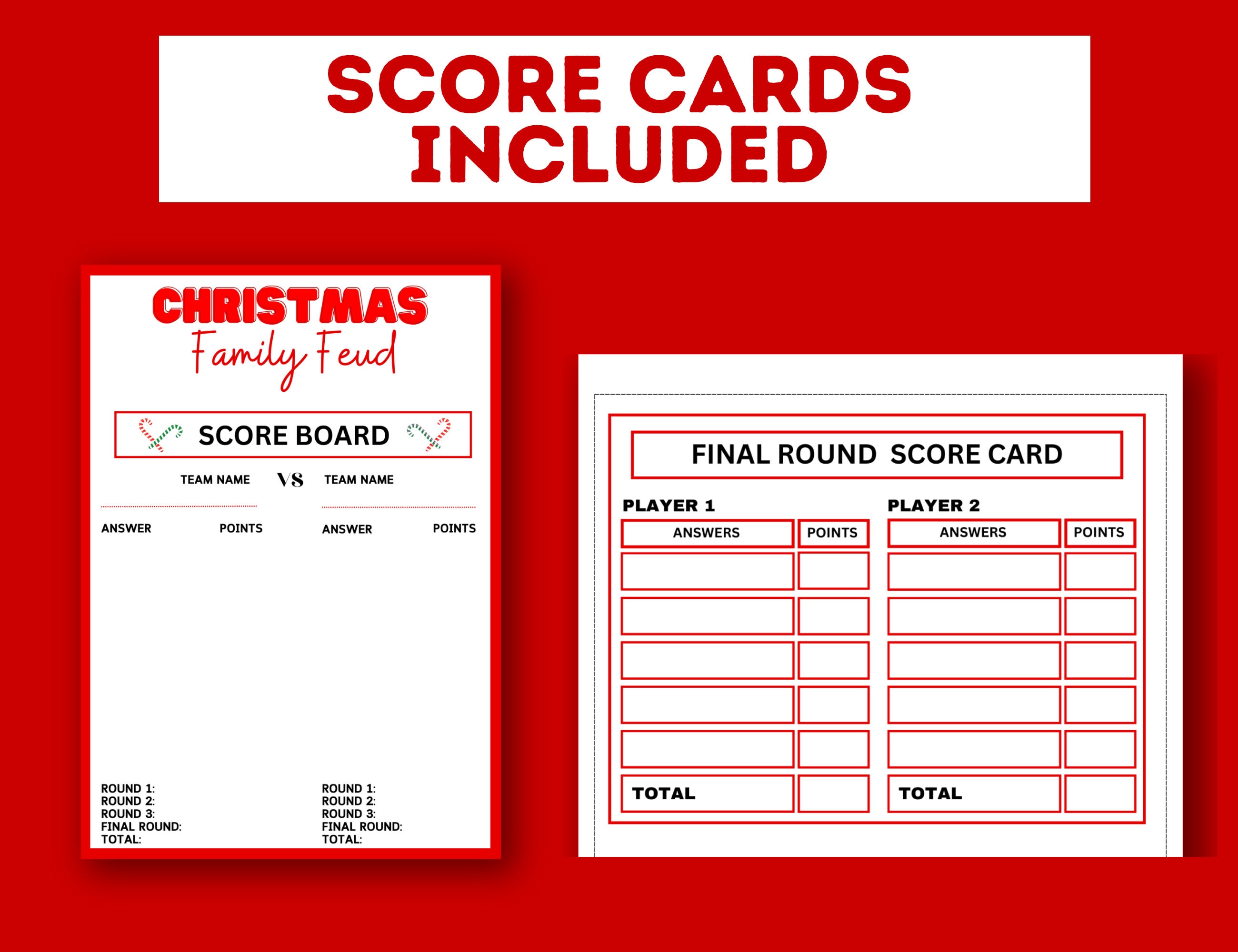 Christmas Family Feud Card Game | Family Fortunes | Fun Friendly ...