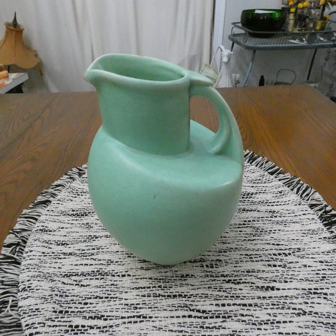 Vintage Arts and Crafts, Mission Style, Art Deco Matte Green Teco Style ...