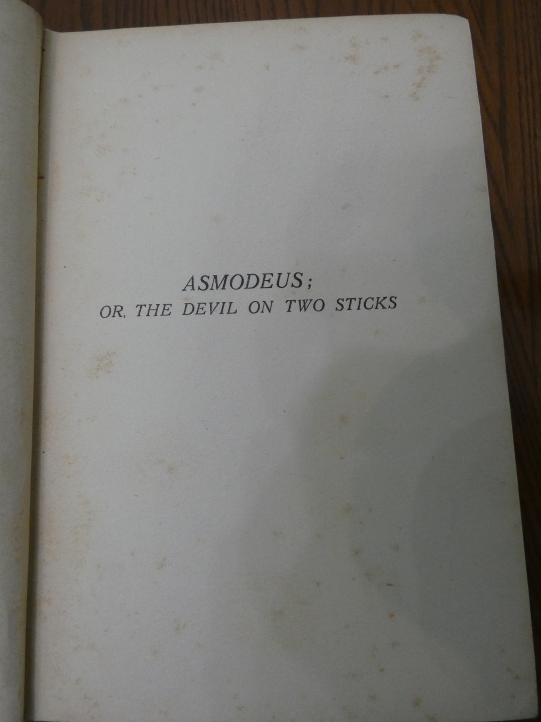 Vintage 1920's Hardback Book asmodeus or the Devil - Etsy