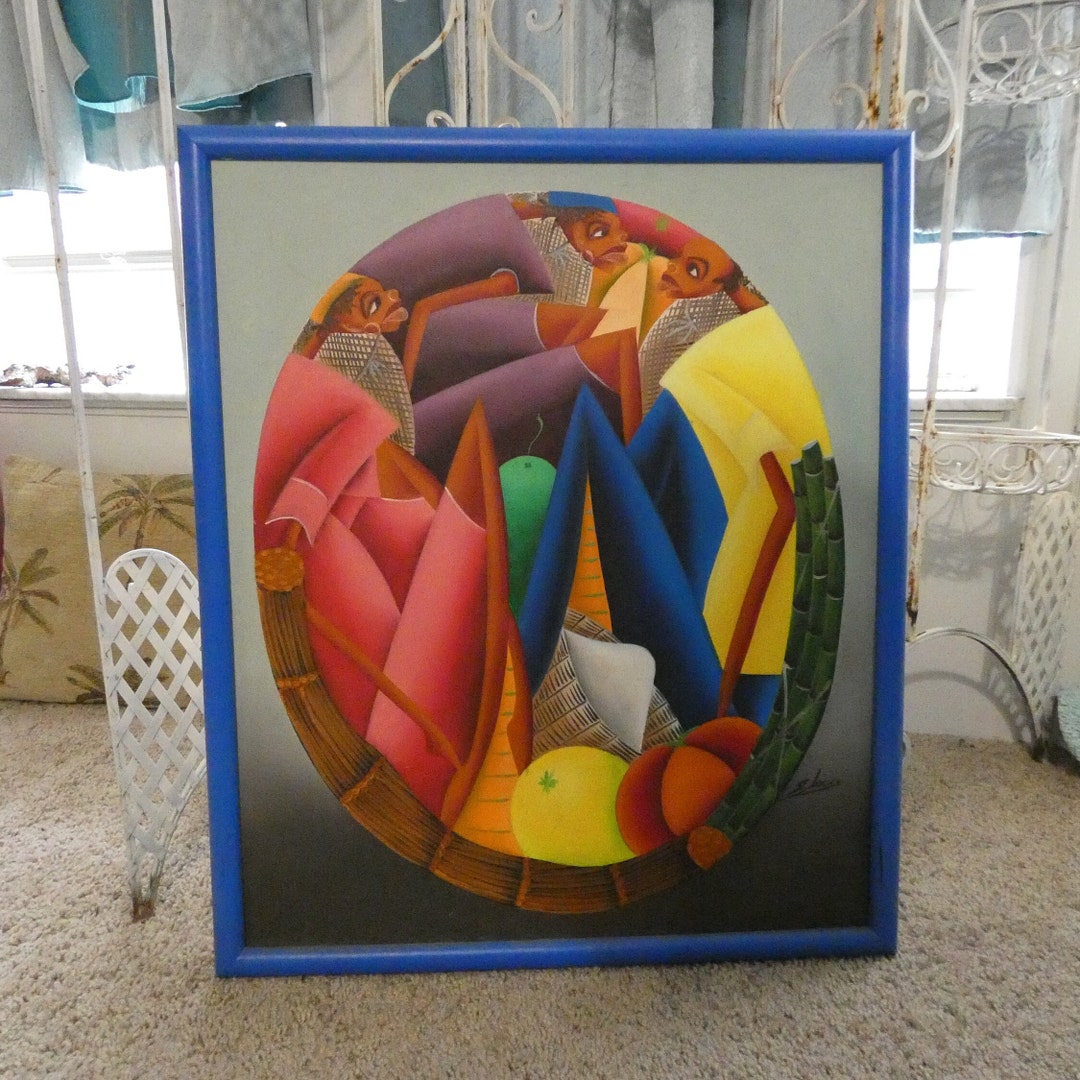 Vintage Original Jacques Louissaint Haitian Art Painting Sold Through ...