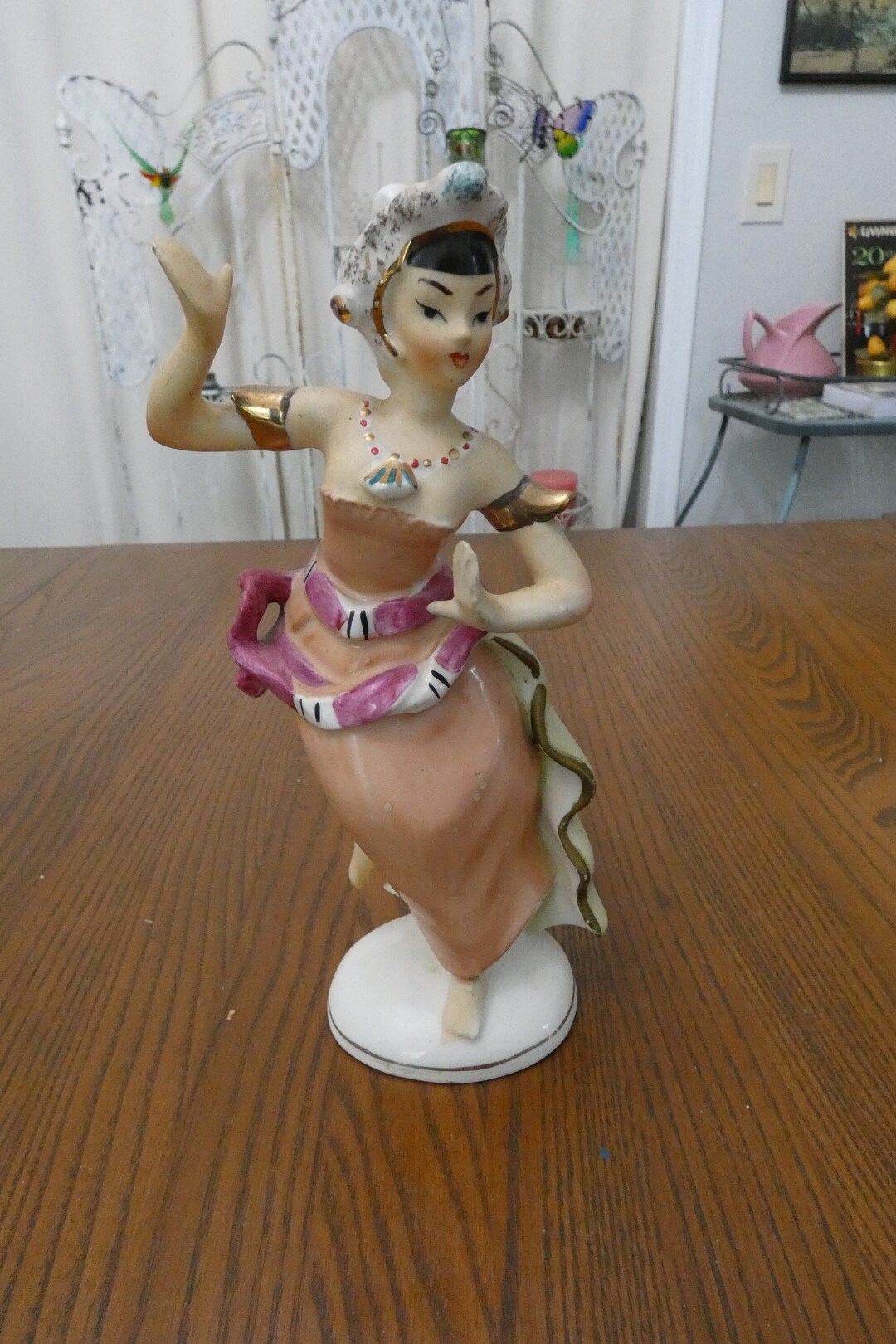 Vintage Enesco Ceramic Mid Century Balinese Dancer Figurine Made in ...