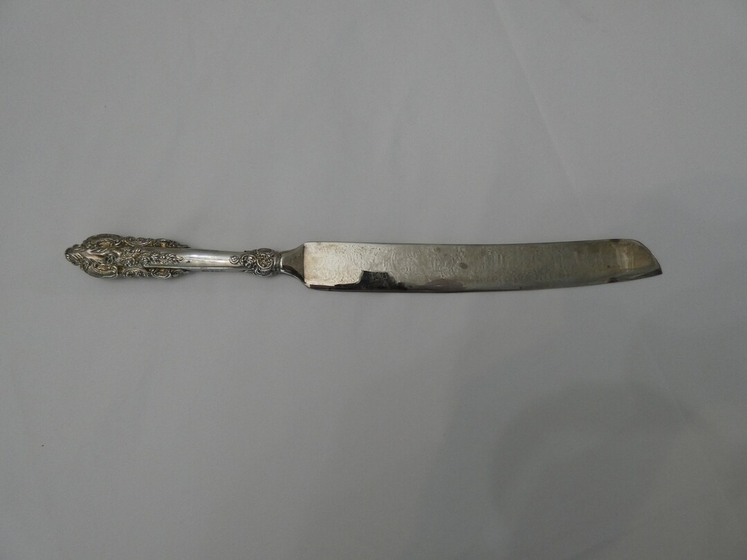 Vintage Godinger Silver Art Silver Plate Bread Knife With Ornate Handle ...