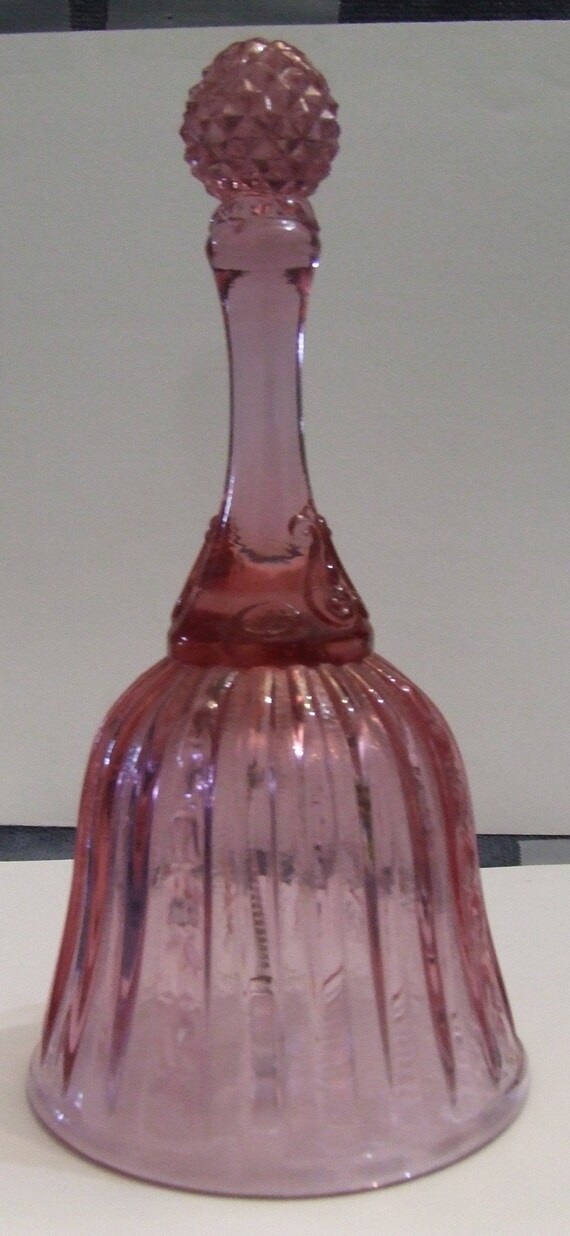 Home Décor Vintage Mauve Pink Glass Bell Bells Home & Living etna.com.pe