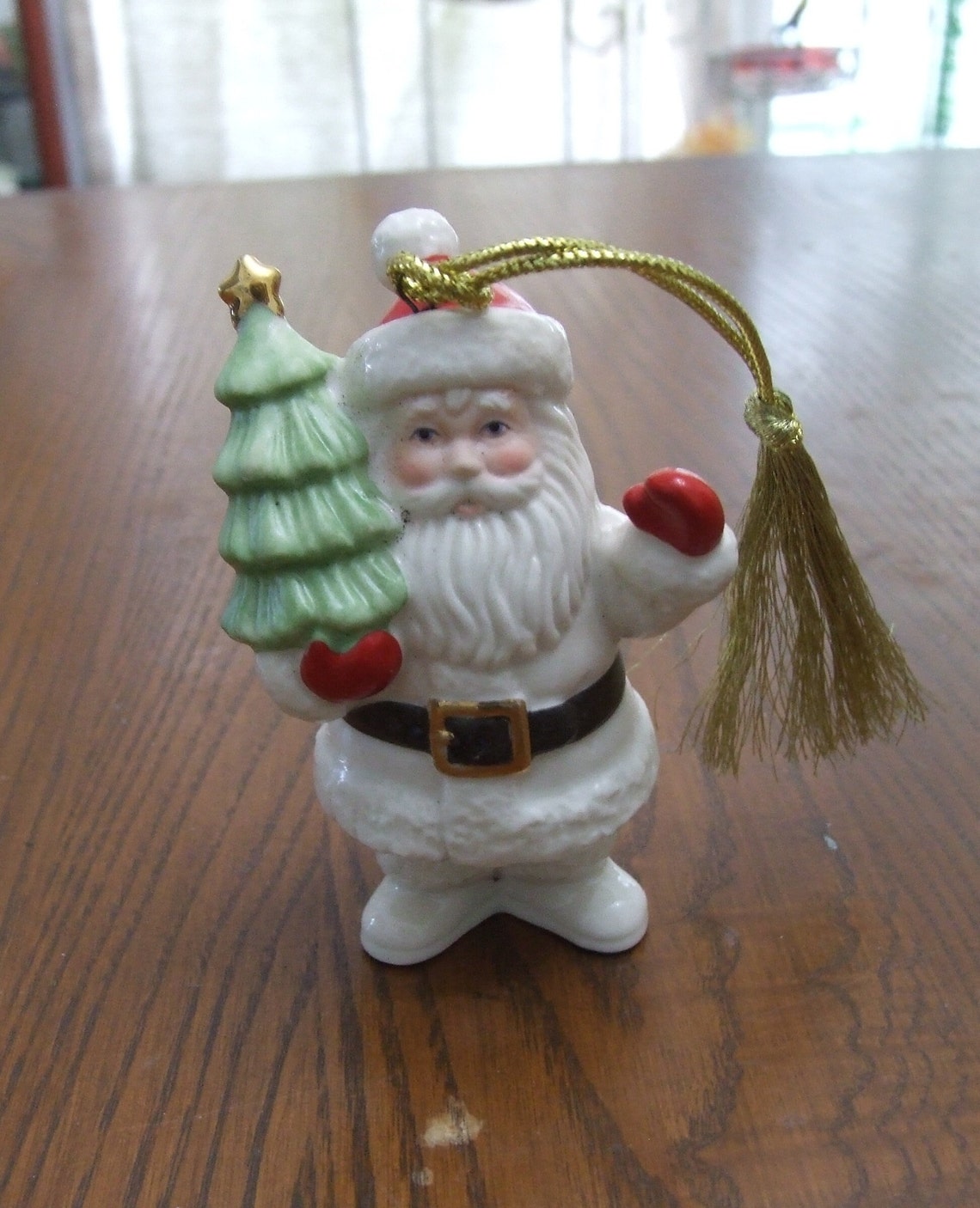 Vintage Lenox Ceramic Christmas Tree Ornament Santa Claus - Etsy