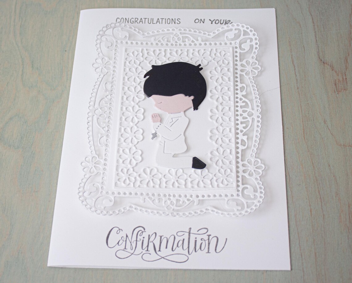 Confirmation Boy Religious Greeting Card - Etsy