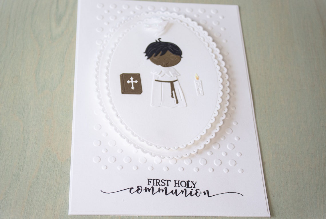 First Holy Communion Card Boy First Communion Christian - Etsy