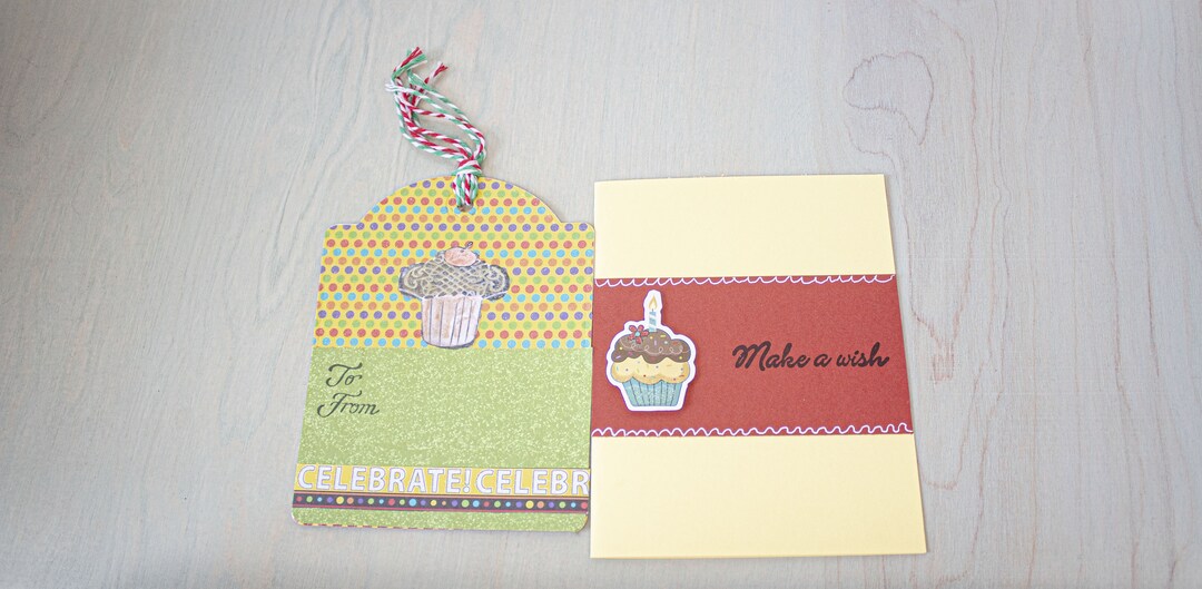 Birthday Greeting Card and Tag Set - Etsy
